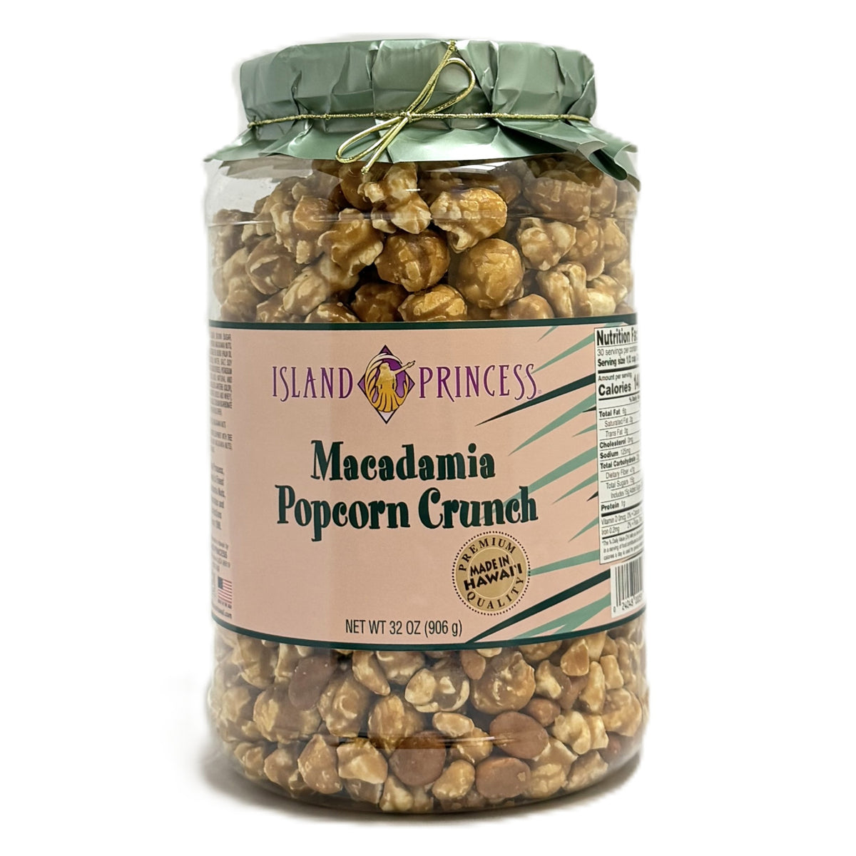 MACADAMIA POPCORN CRUNCH 32OZ LARGE GIFT JAR (multiple quantity option ...
