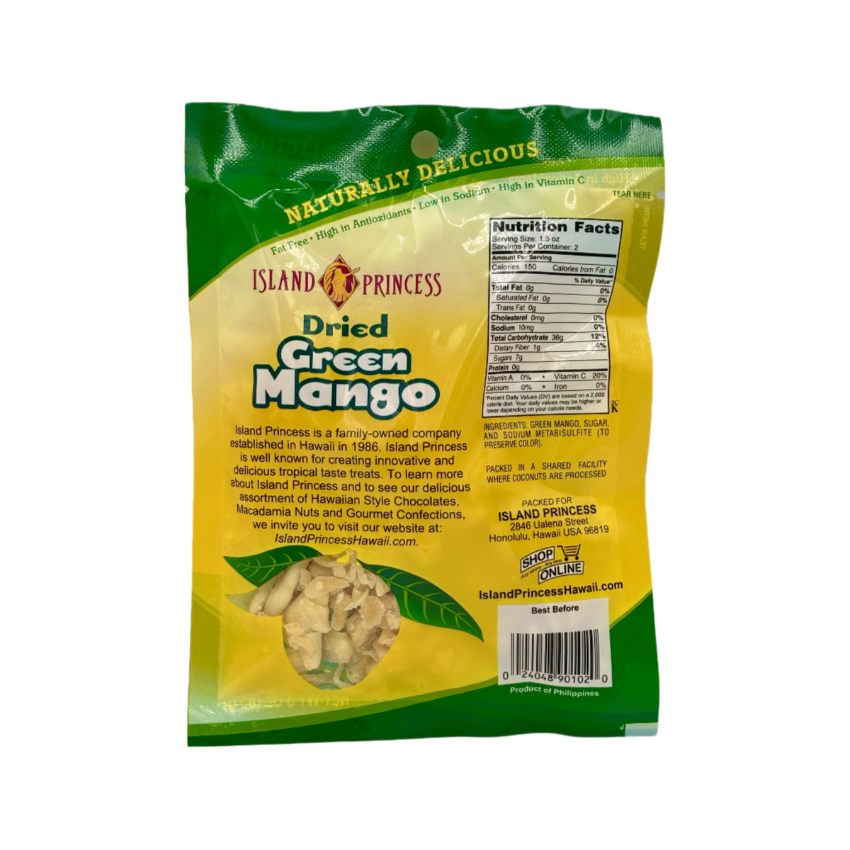 DRIED GREEN MANGO 3OZ (3 BAGS) | Island Princess Hawaii